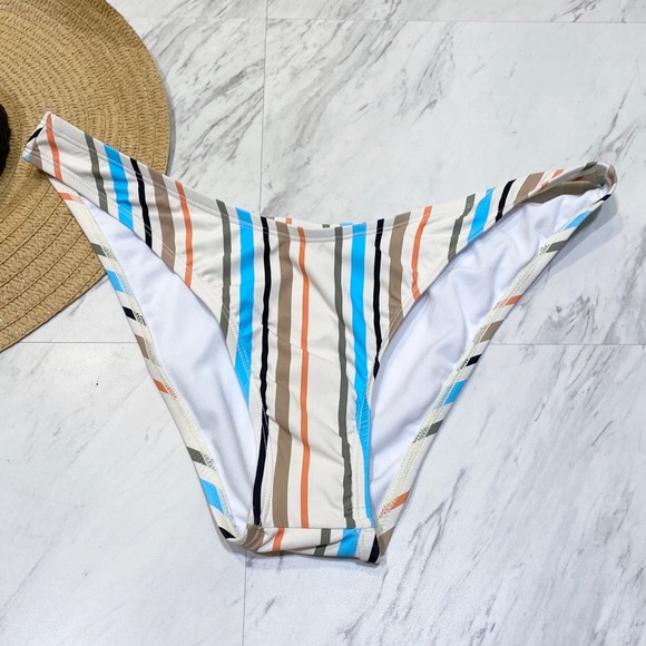 VYB | Swim | New Vyb High Leg Stripe Swim Bikini Bottoms Xl | Poshmark